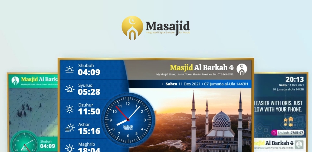 Free Masjid Digital Signage | Mosque Prayer Time Display & Athan ...